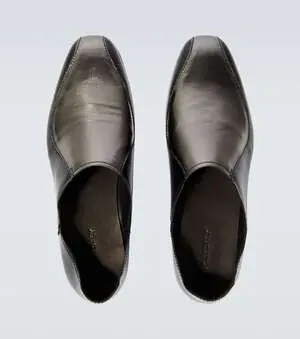 Our Legacy Cab Leather Slippers In Metallic - 40% Off | Editorialist