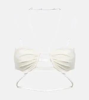 NENSI DOJAKA Bridal Chiffon Bra - White