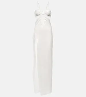 NENSI DOJAKA Bridal Sequined Tulle Gown