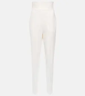 NENSI DOJAKA Bridal Slim Wool-blend Pants