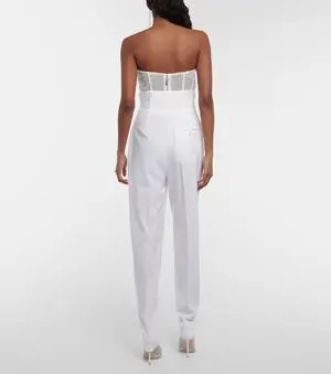 NENSI DOJAKA Bridal Slim Wool-blend Pants