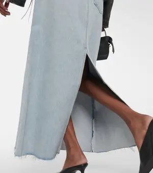 AGOLDE Hilla Denim Maxi Skirt - Blue