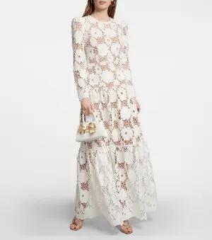 sachin and babi light blue dress Pink Georgette Flower Maxi Dress  self-portrait-EU