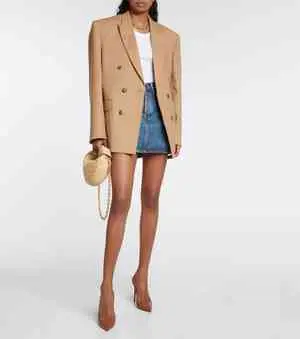 Wardrobe.NYC High-rise Denim Miniskirt