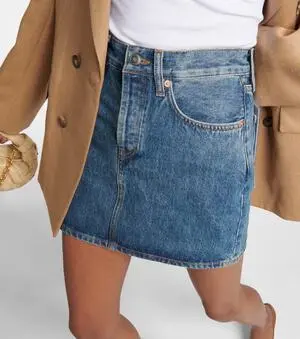 Wardrobe.NYC High-rise Denim Miniskirt