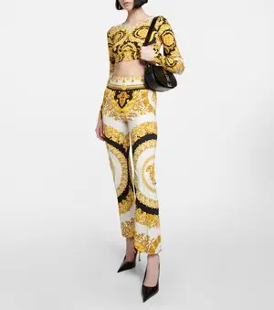 Versace Barocco Cropped Top - Multicoloured