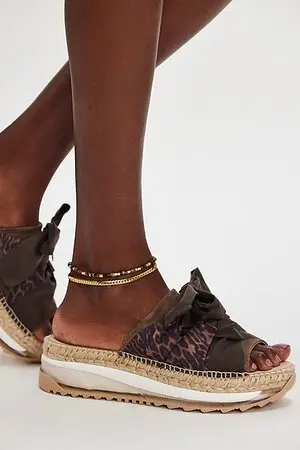 Free People Platform Espadrille Sandals - Leopard