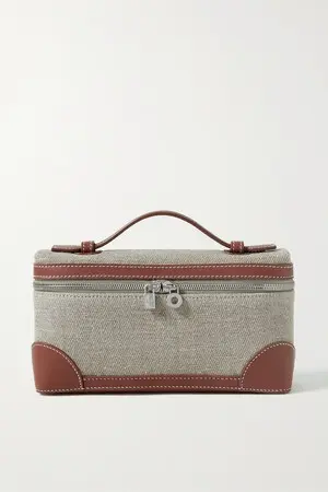 Loro Piana L19 Leather-trimmed Canvas Tote