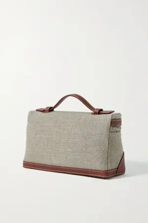 Loro Piana L19 Leather-trimmed Canvas Tote