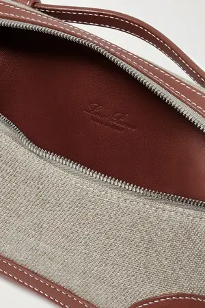 Loro Piana L19 Leather-trimmed Canvas Tote