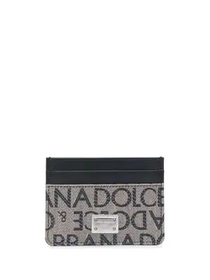 Dolce & Gabbana Logo Jacquard Card Holder - Black