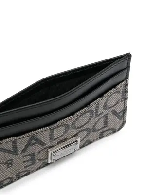 Dolce & Gabbana Logo Jacquard Card Holder - Black