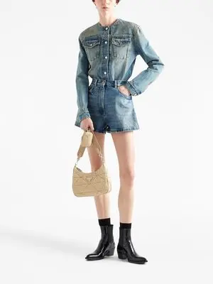 Prada Padded Re-nylon Shoulder Bag - Neutrals