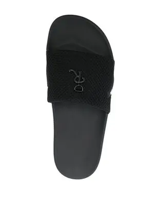 Raf Simons Astra Logo Slides - Black