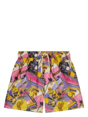 Palm Angels Miami Pattern Swim Shorts - Black