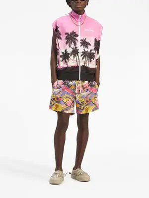 Palm Angels Miami Pattern Swim Shorts - Black