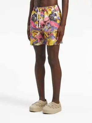 Palm Angels Miami Pattern Swim Shorts - Black