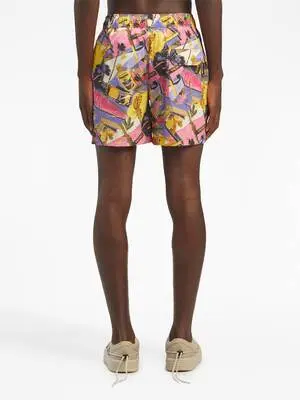 Palm Angels Miami Pattern Swim Shorts - Black