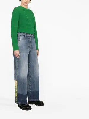 Palm Angels Sunrise Panelled Wide-leg Jeans