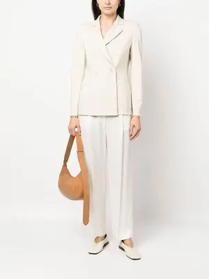 Harris Wharf London Double-breasted Blazer - Neutrals