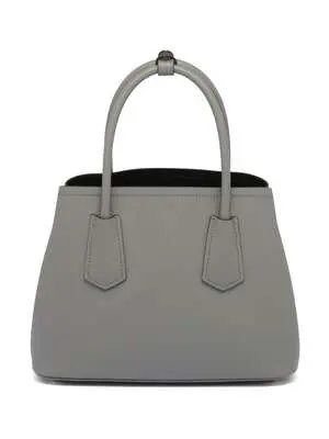 Prada Saffiano Leather Small Tote Bag - Grey | Editorialist