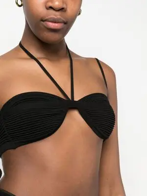 ANDREĀDAMO Ribbed Halterneck Top