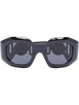 Versace Oversized Geometric Sunglasses - Black