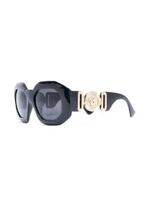 Versace Oversized Geometric Sunglasses - Black