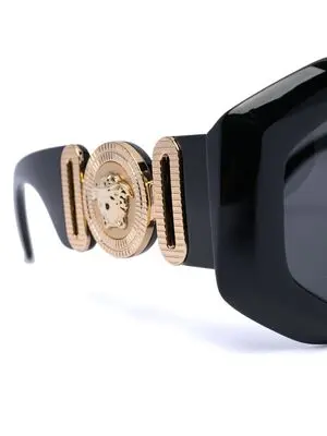 Versace Oversized Geometric Sunglasses - Black