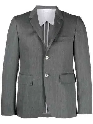 Thom Browne Single-breasted Wool Blazer - Grey