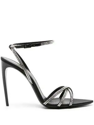 Saint Laurent Ava 105mm Rhinestone Sandals