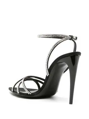 Saint Laurent Ava 105mm Rhinestone Sandals