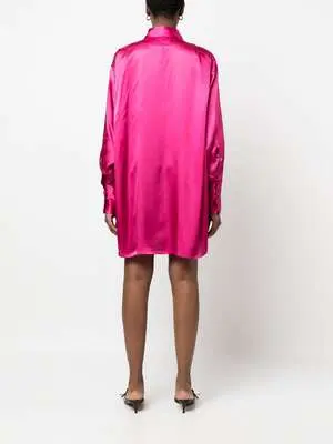 BLANCA VITA Oversized Mini Shirtdress - Pink