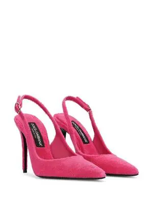 Dolce & Gabbana Logo-plaque Fleece Pumps