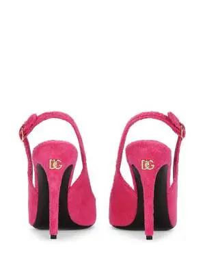 Dolce & Gabbana Logo-plaque Fleece Pumps