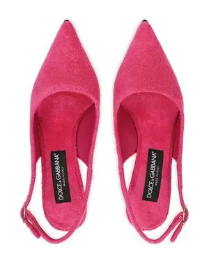 Dolce & Gabbana Logo-plaque Fleece Pumps