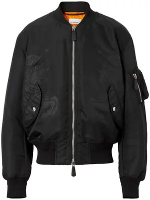 Burberry Equestrian Knight-print Bomber Jacket