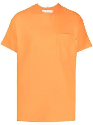 ADVISORY BOARD CRYSTALS Chest-pocket Cotton T-shirt - Orange