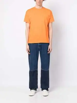 ADVISORY BOARD CRYSTALS Chest-pocket Cotton T-shirt - Orange