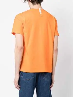 ADVISORY BOARD CRYSTALS Chest-pocket Cotton T-shirt - Orange