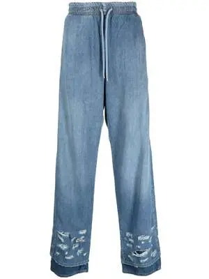 DIESEL® Distressed-effect Wide-leg Jeans