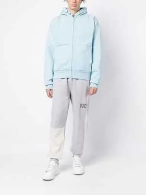 ADVISORY BOARD CRYSTALS Logo-patch Zip-up Hoodie - Blue