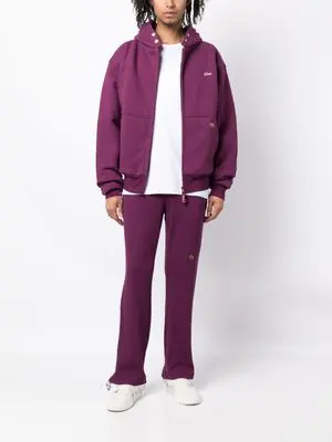 ADVISORY BOARD CRYSTALS Logo-patch Cotton-blend Hoodie - Purple