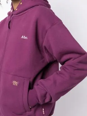 ADVISORY BOARD CRYSTALS Logo-patch Cotton-blend Hoodie - Purple