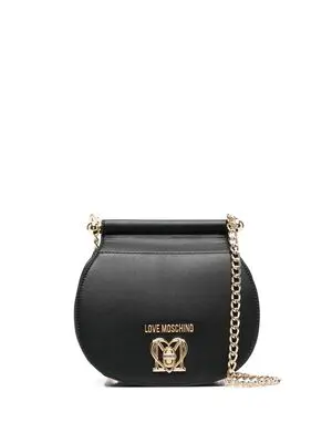 Moschino Chain-link Shoulder Bag - Black