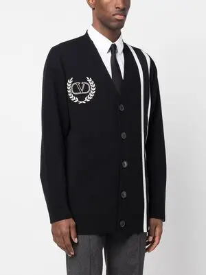 Valentino Garavani Vlogo Signature Virgin Wool Cardigan