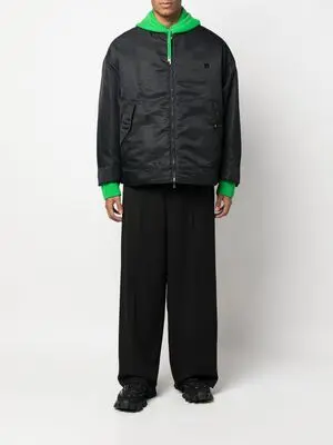 Valentino Garavani Zip-up Bomber Jacket - Black