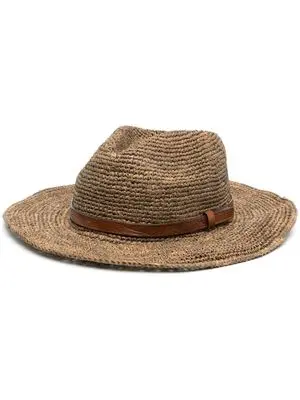 IBELIV Wide-brimmed Raffia Hat - Brown