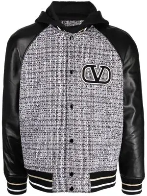 Valentino Garavani Logo-patch Hooded Bomber Jacket