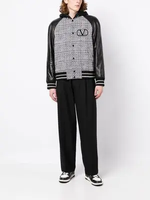 Valentino Garavani Logo-patch Hooded Bomber Jacket